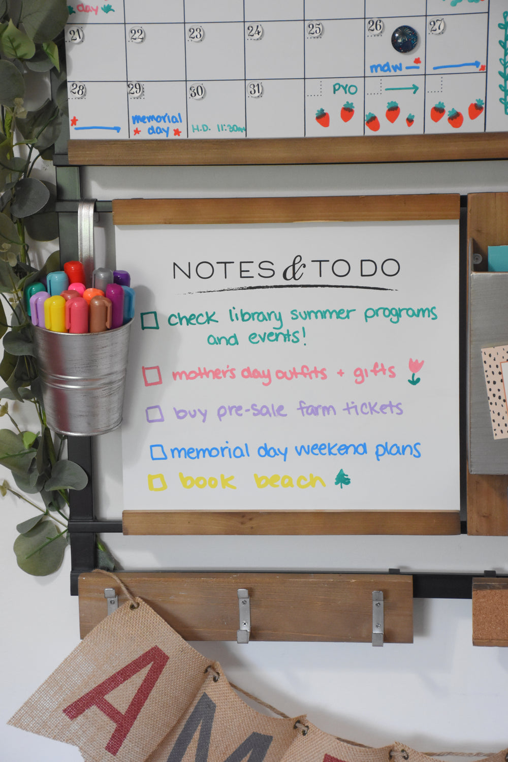 Medium Notes & To Do Whiteboard - 1THRIVE Wall Organizers